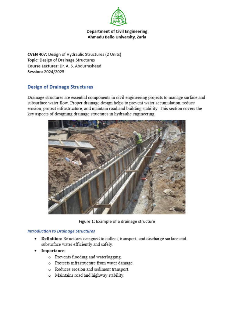 Drainage Structures Design Guide | PDF | Storm Drain | Drainage