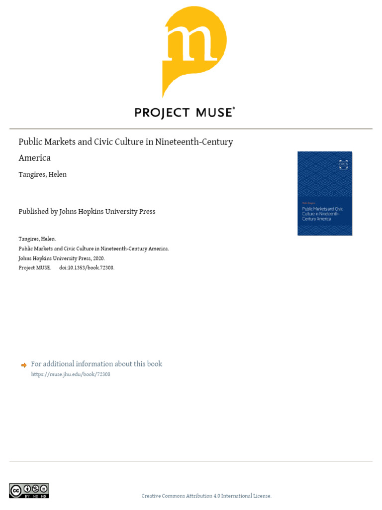 Public Markets and Civic Culture in Nineteenth-Cen | PDF