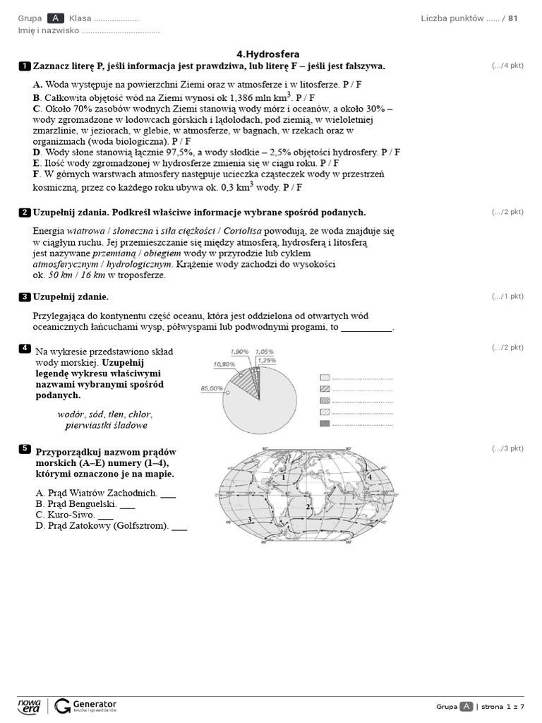 4 Hydrosfera-Test | PDF