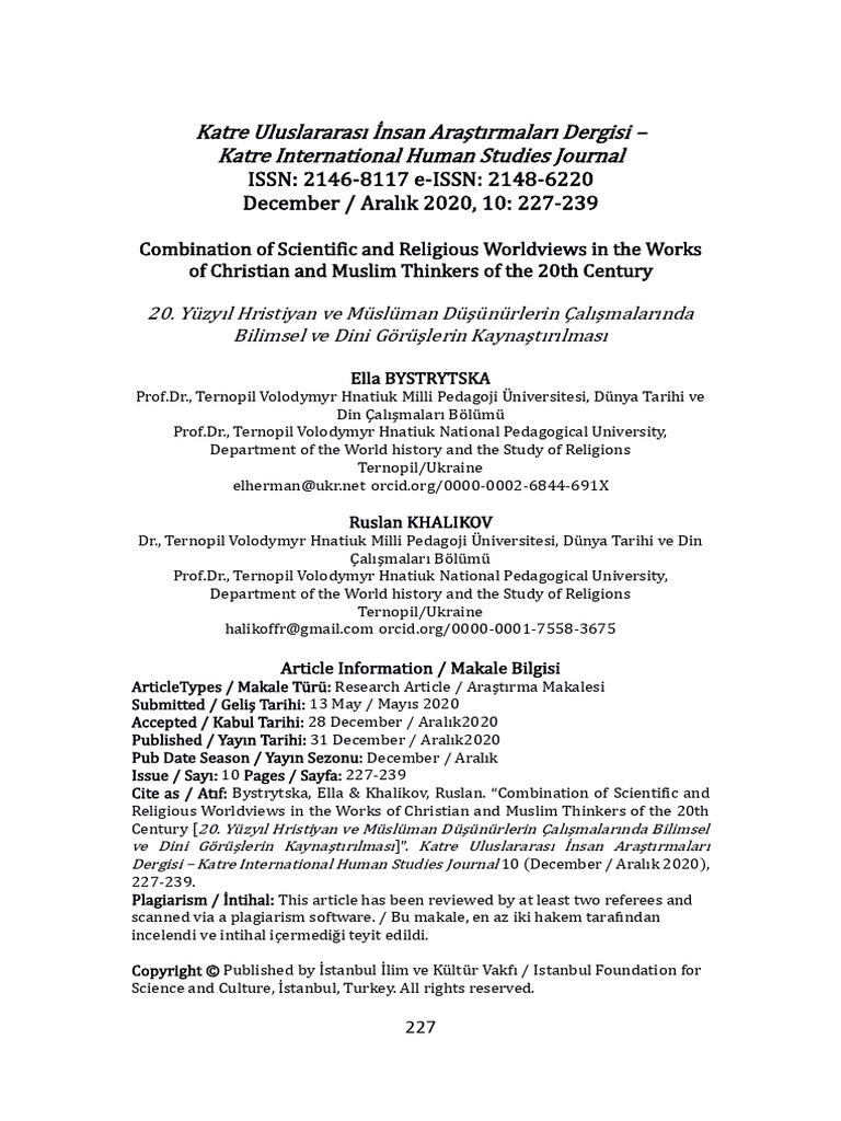Combination of Scientific and Religious | PDF | Relationship Between ...