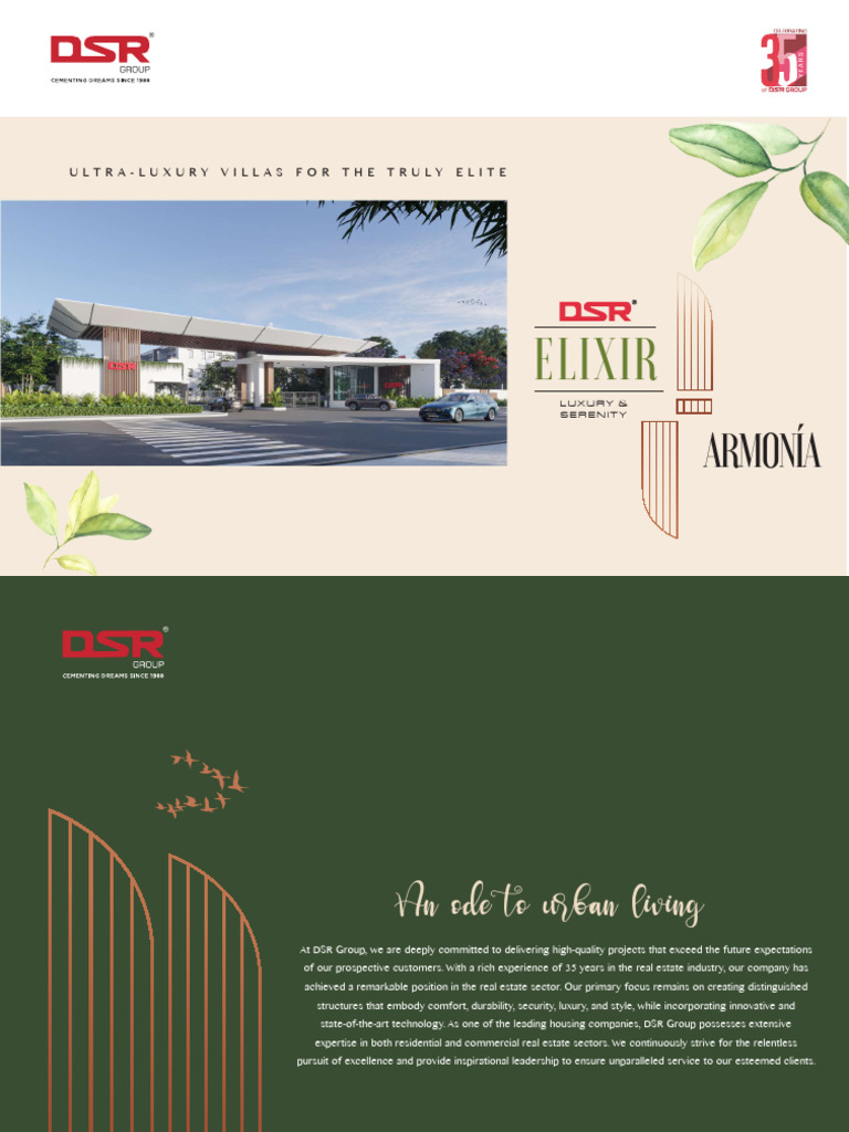 DSR Elixir: Luxury Villas in Whitefield | PDF