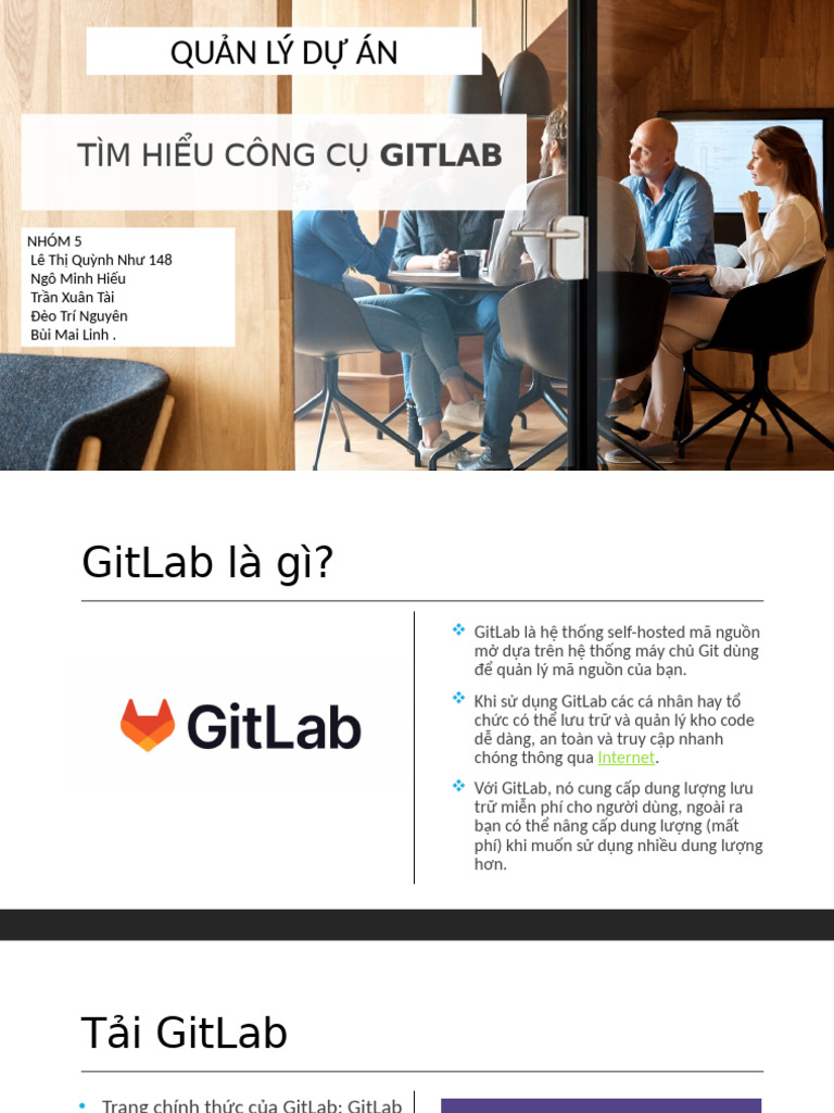 Tìm Hiểu Công Cụ Gitlab_ Nhóm5 | PDF