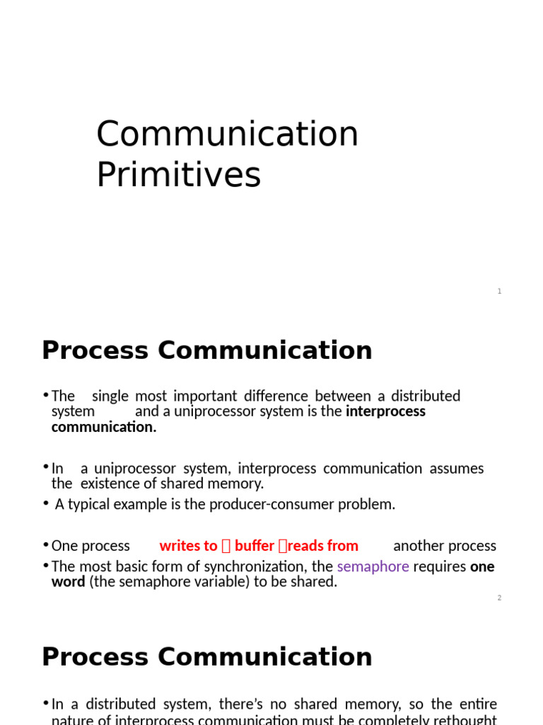 5 - Communication Primitives | PDF | Server (Computing) | Computer Programming