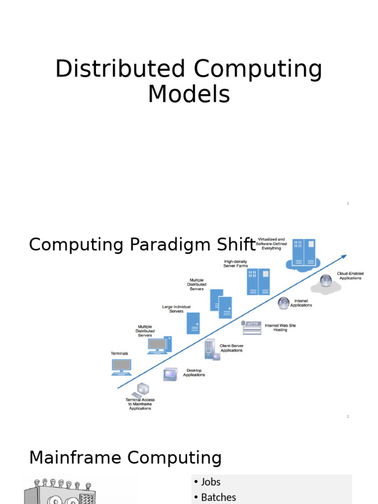 2 Distributed Computing Models 1 Pdf Multi Core Processor