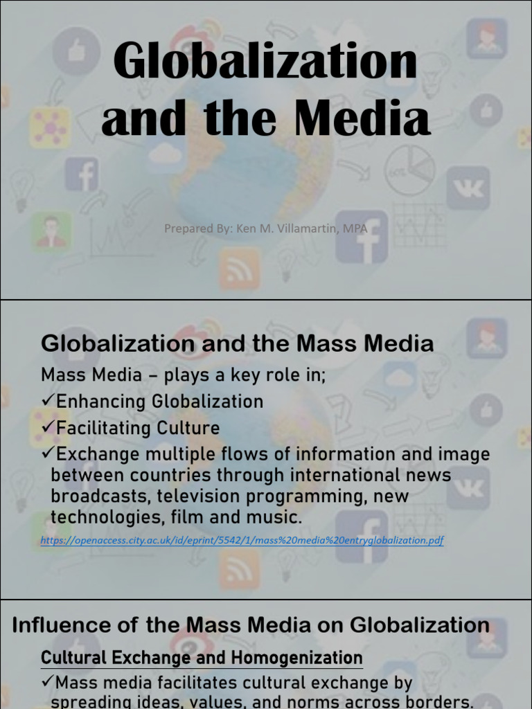 7 - Globalization and Media | PDF | Mass Media | Globalization