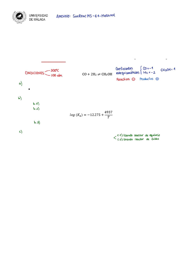 Ejercicios Reactores. SimulaciÃ N | PDF | Reactor Quimico | Intercambiador de calor