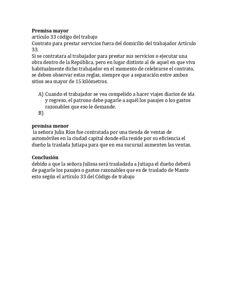Ejemplo de premisa Mayor y menor | PDF