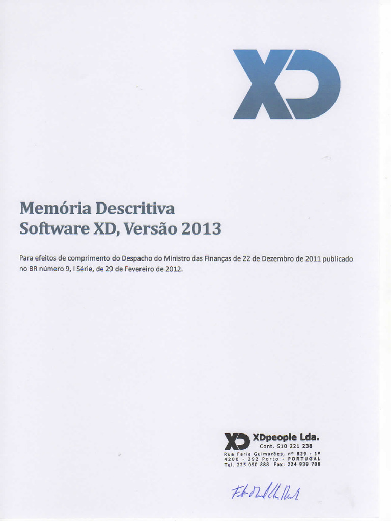 Memoria Descritiva - XD Software | PDF