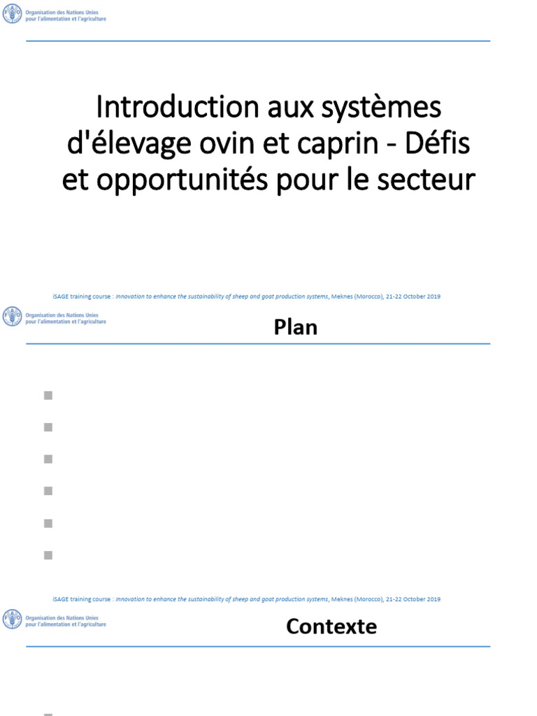 Défis et opportunités en élevage ovin et caprin | PDF | Maroc | Nourritures