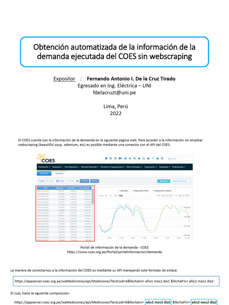 Diapositiva API COES 1672018788 | PDF | Python (lenguaje de programación)