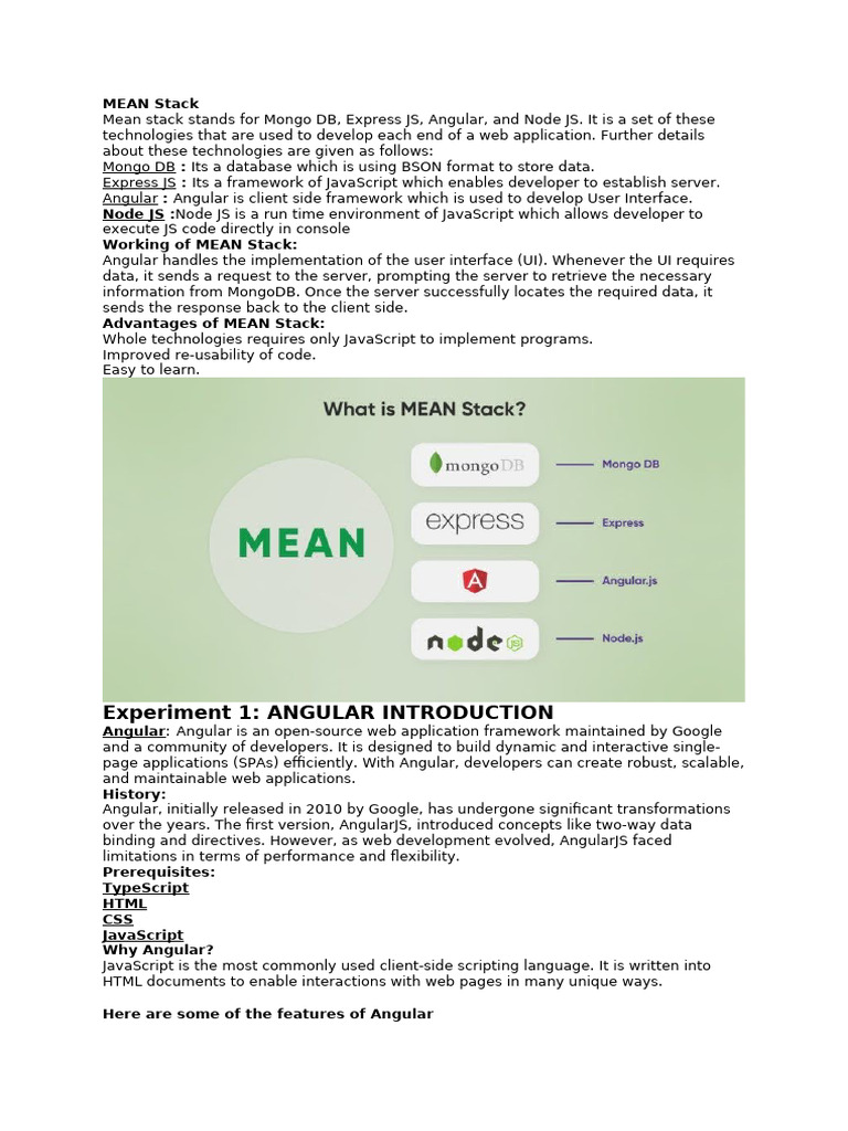 Meanstack Lab Manual AIML | PDF | Java Script | Dynamic Web Page