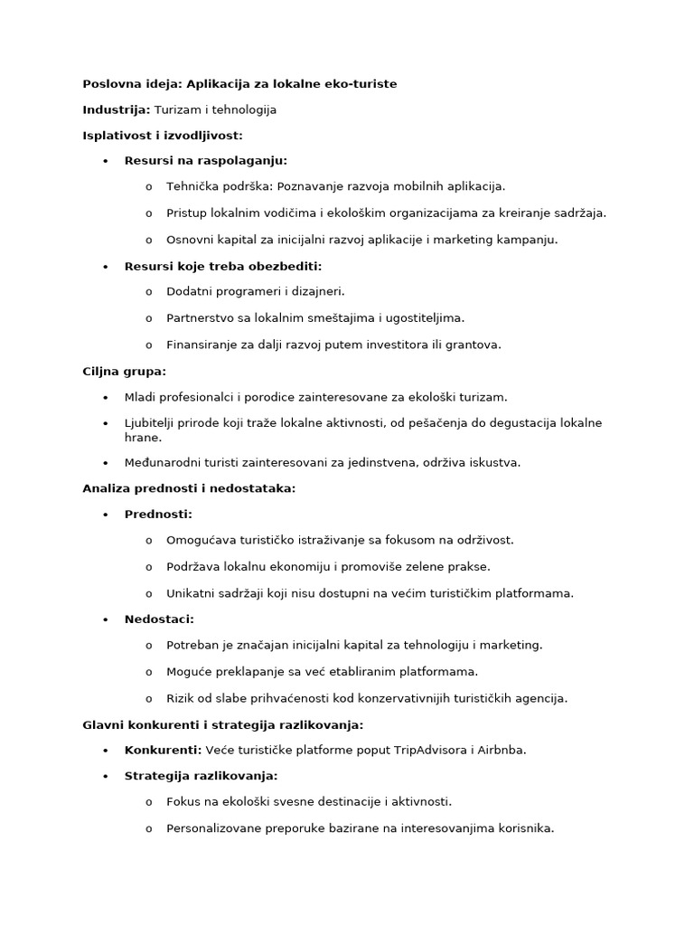 Preduzetnička Ideja | PDF