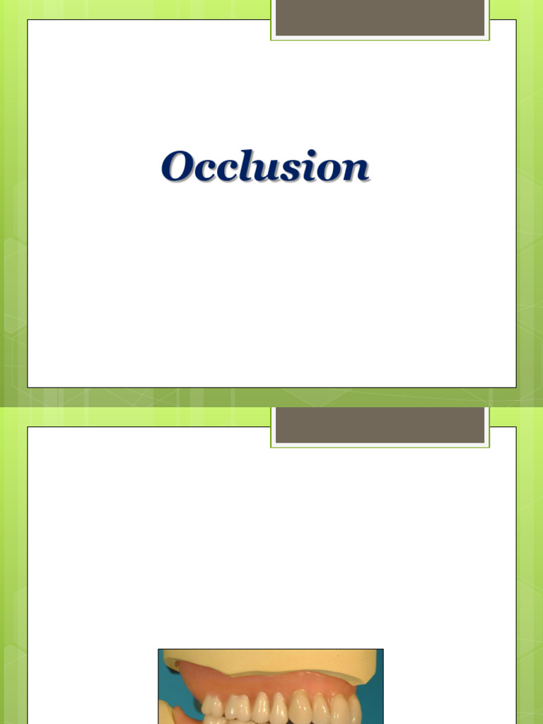 Occlusion Basic Concepts | PDF | Dentures | Dentistry Branches