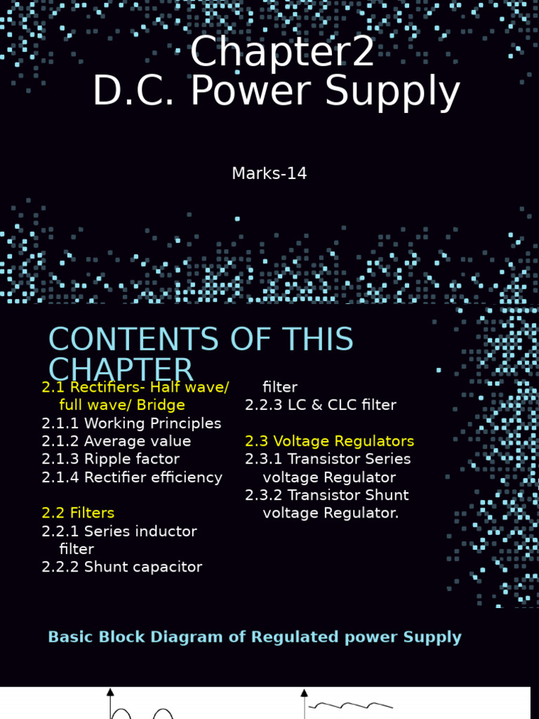 Chap2 DC Power Supply | PDF | Rectifier | Electronic Filter