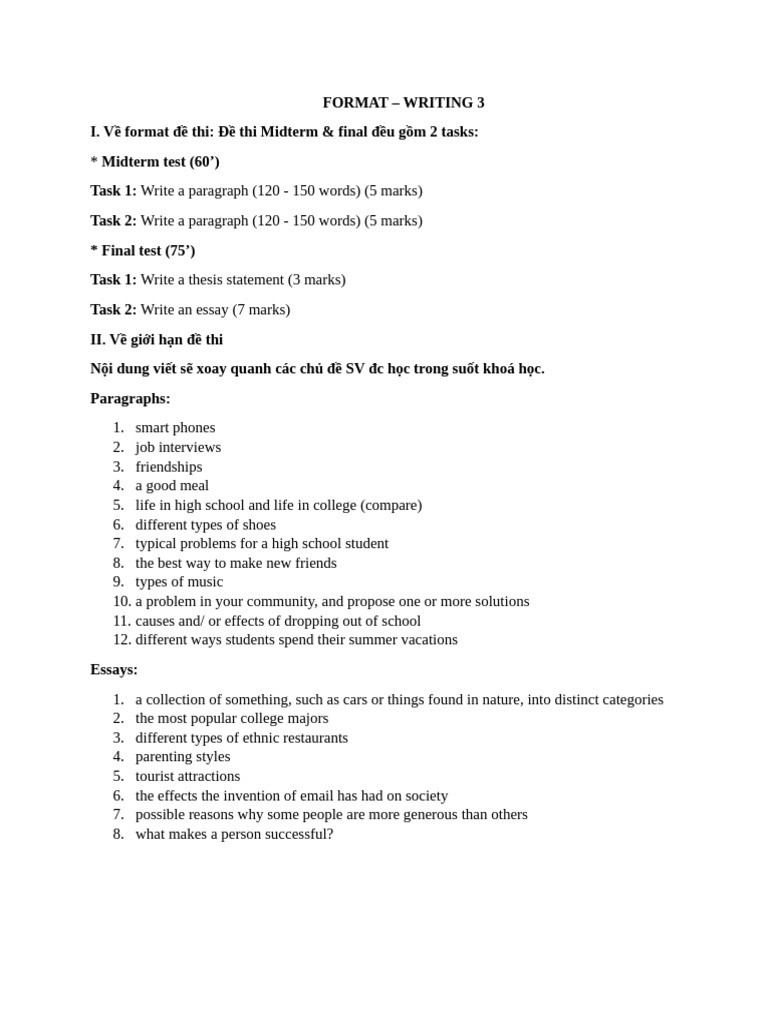 3-W3 - Writing Test Format-29-09-2024 | PDF