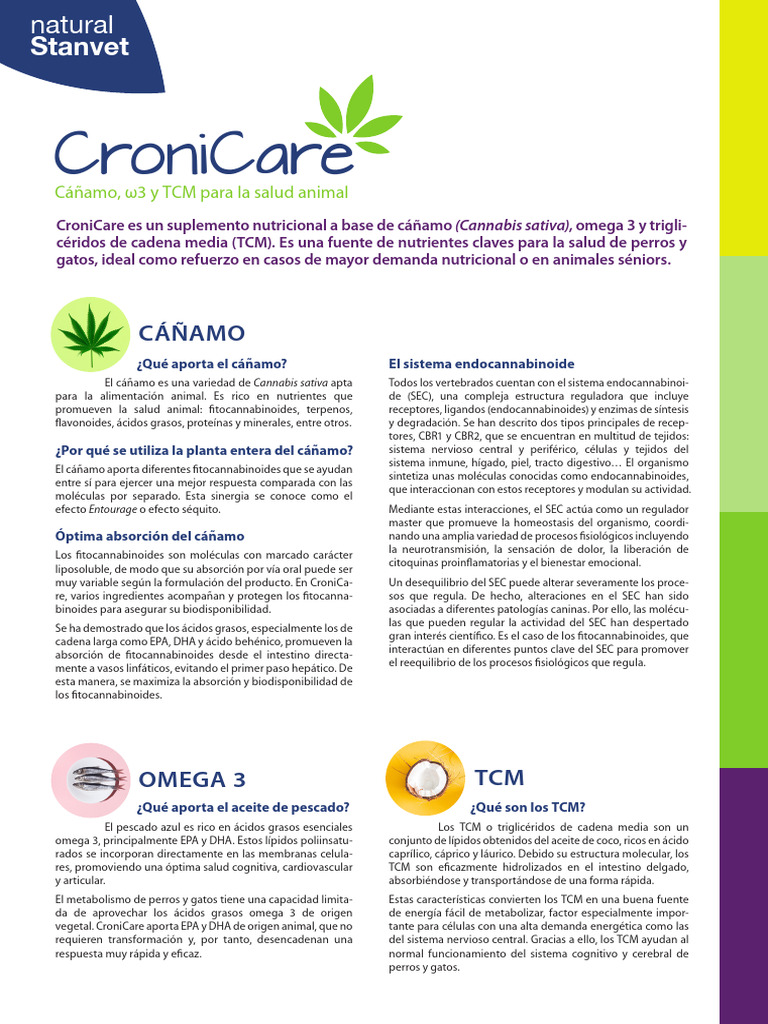 Suplemento CroniCare para Mascotas | PDF | Petróleo | Ácido Graso Omega 3