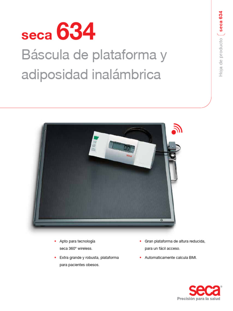 Báscula Digital Seca 634 | PDF | Inalámbrico | Obesidad