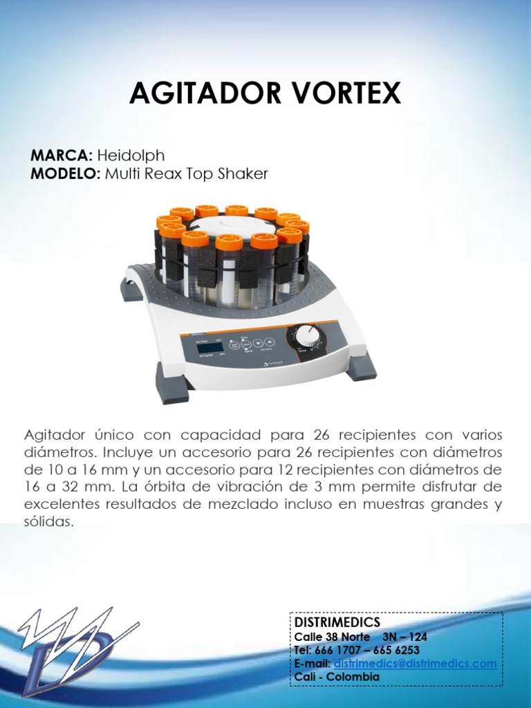 Agitador Vortex Heidolph Multi Reax Top | PDF
