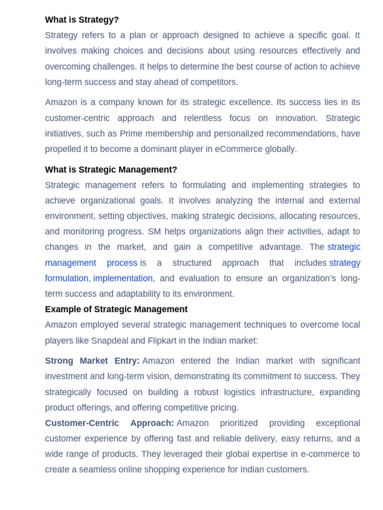 Understanding Strategy in Management | PDF | Strategic Management ...