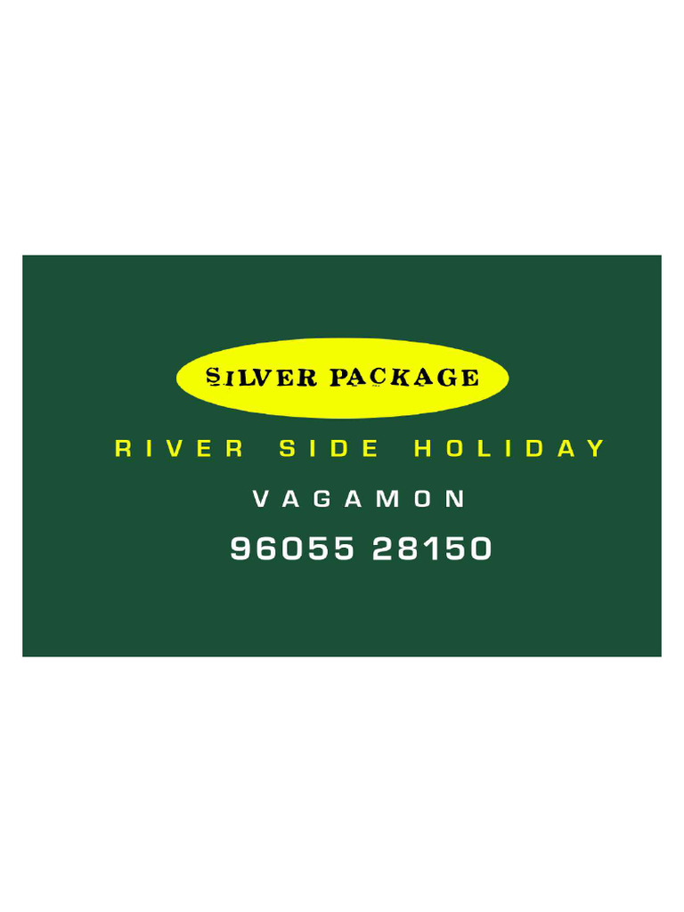 Silver Package River Side Holiday Vagamon | PDF
