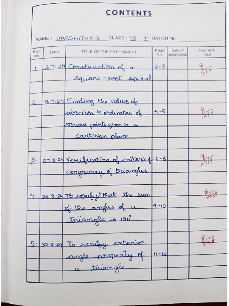 Maths Record All Experiments | PDF