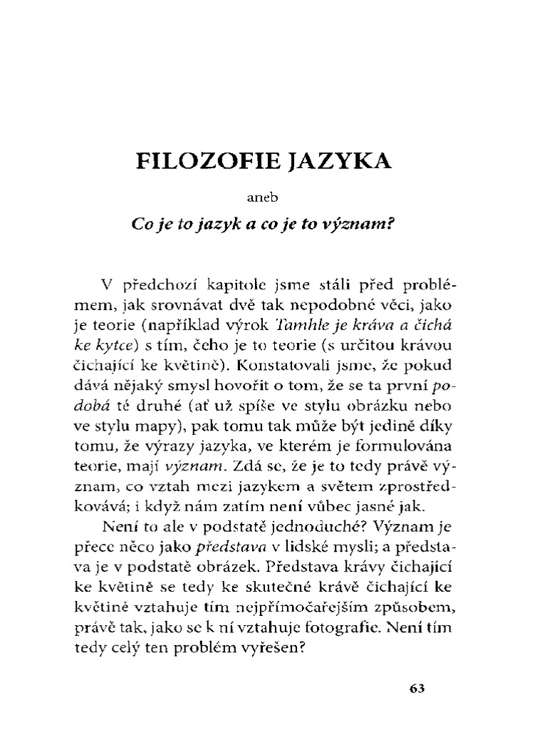 20. Filozofie jazyka | PDF