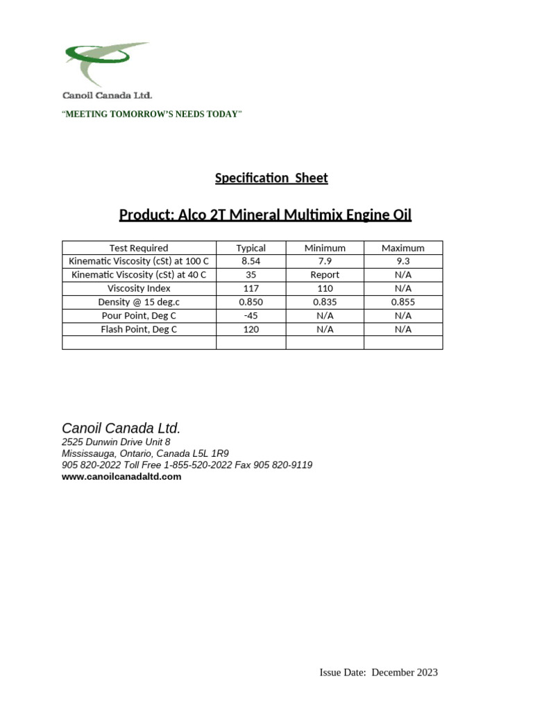 TDS-2T Mineral Multi Mix Engine Oil | PDF