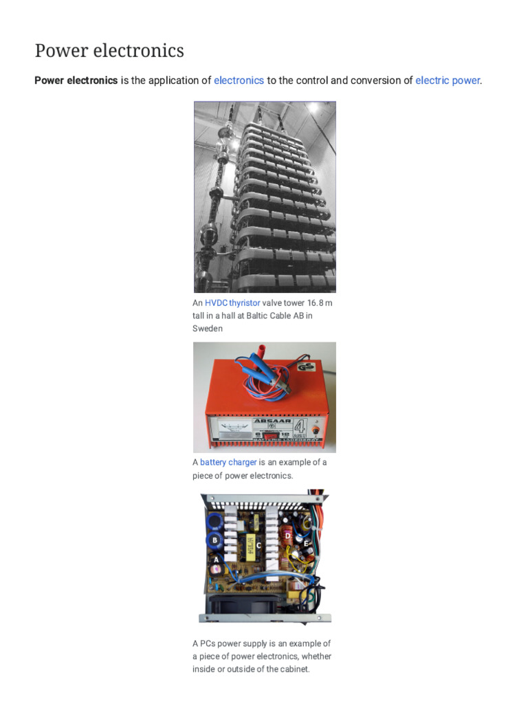Power Electronics Overview and History | PDF | Power Inverter | Power ...