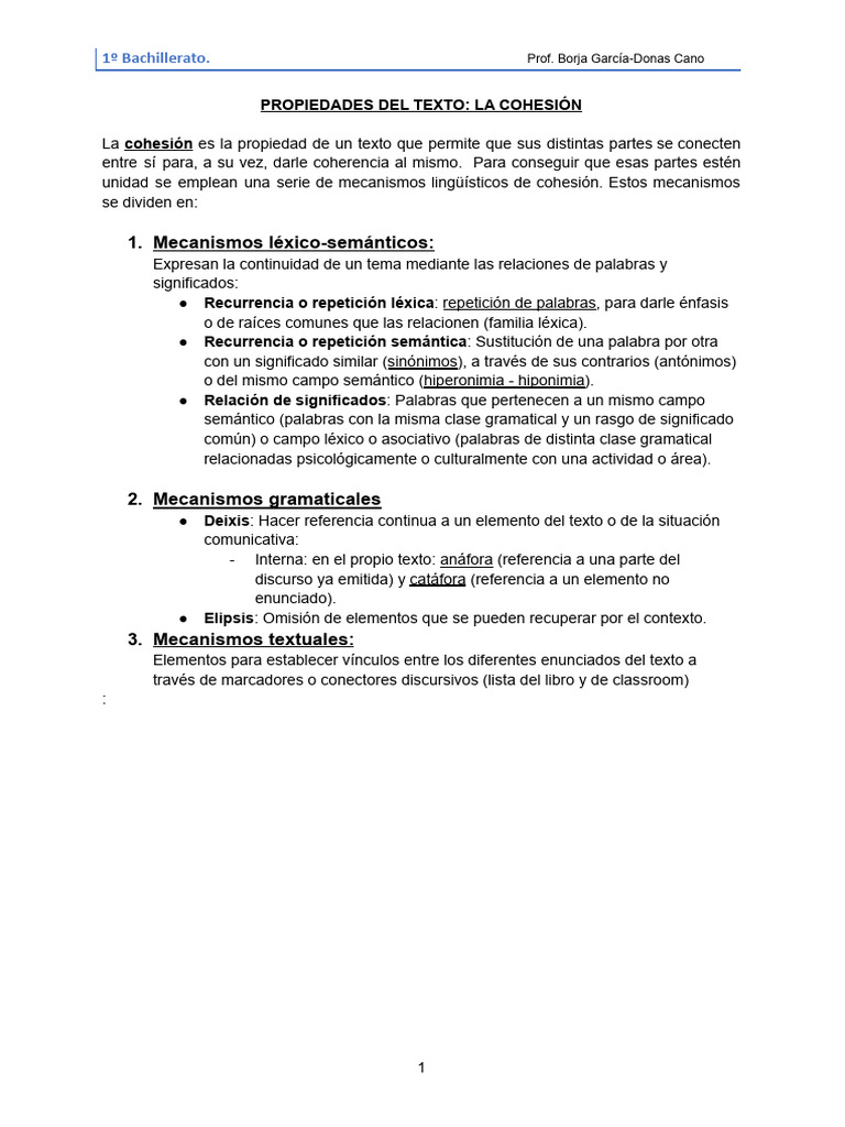 Mecanismos de cohesión en textos | PDF | Black Friday (Compras ...