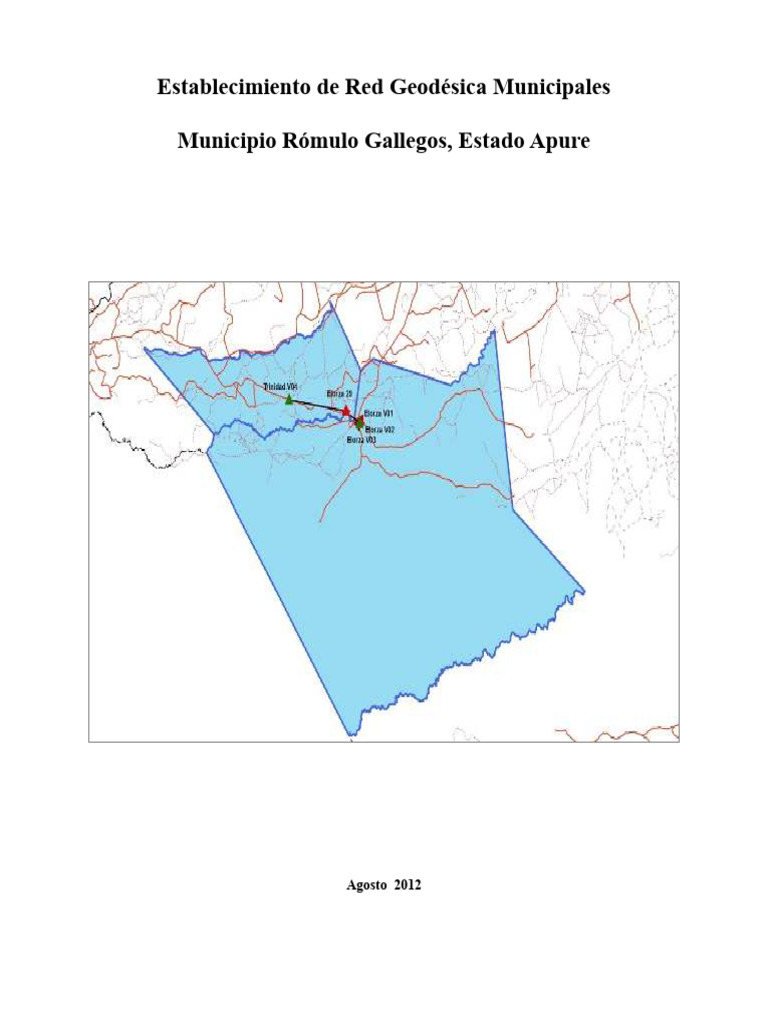 red geodesica Municipal Municipio Romulo Gallegos Edo Apure | PDF ...