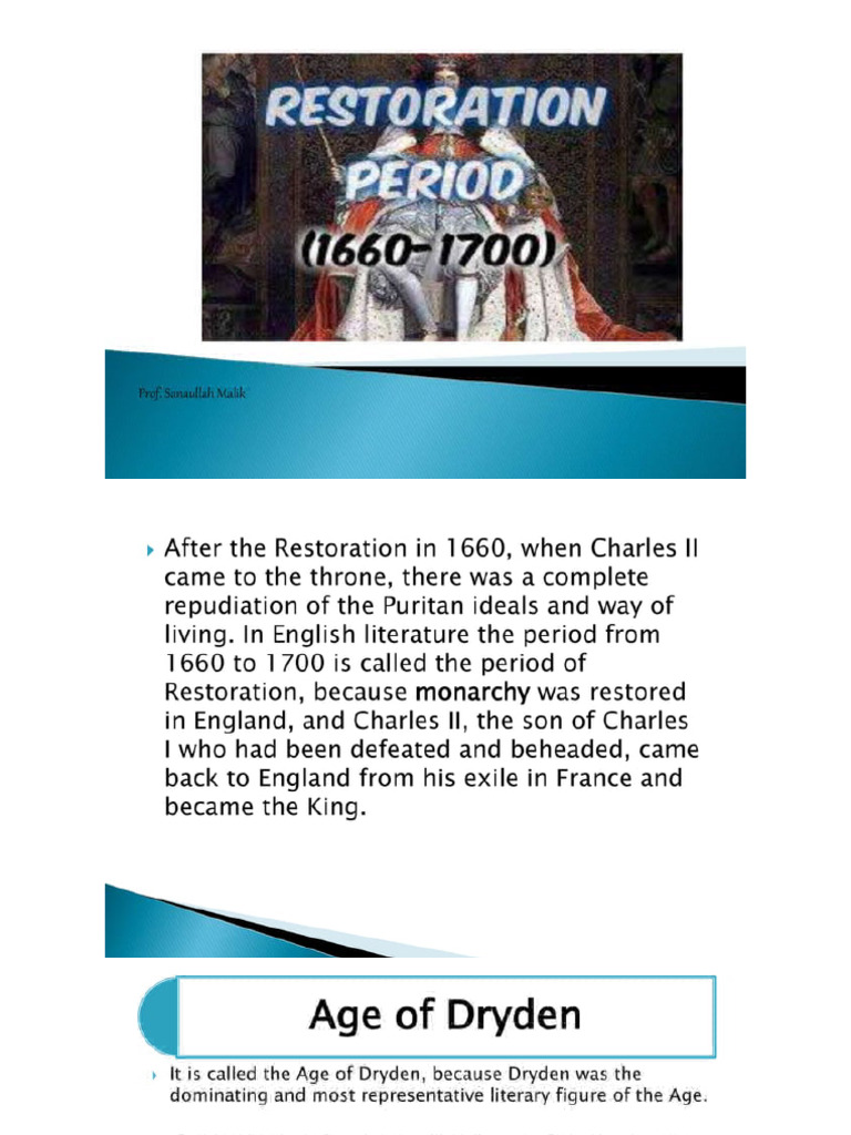 Restoration Period WM | PDF