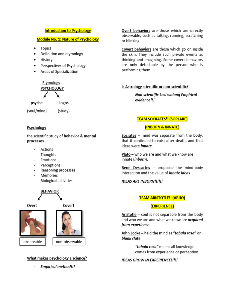 Introduction To Psychology | PDF | Central Nervous System | Cerebrum