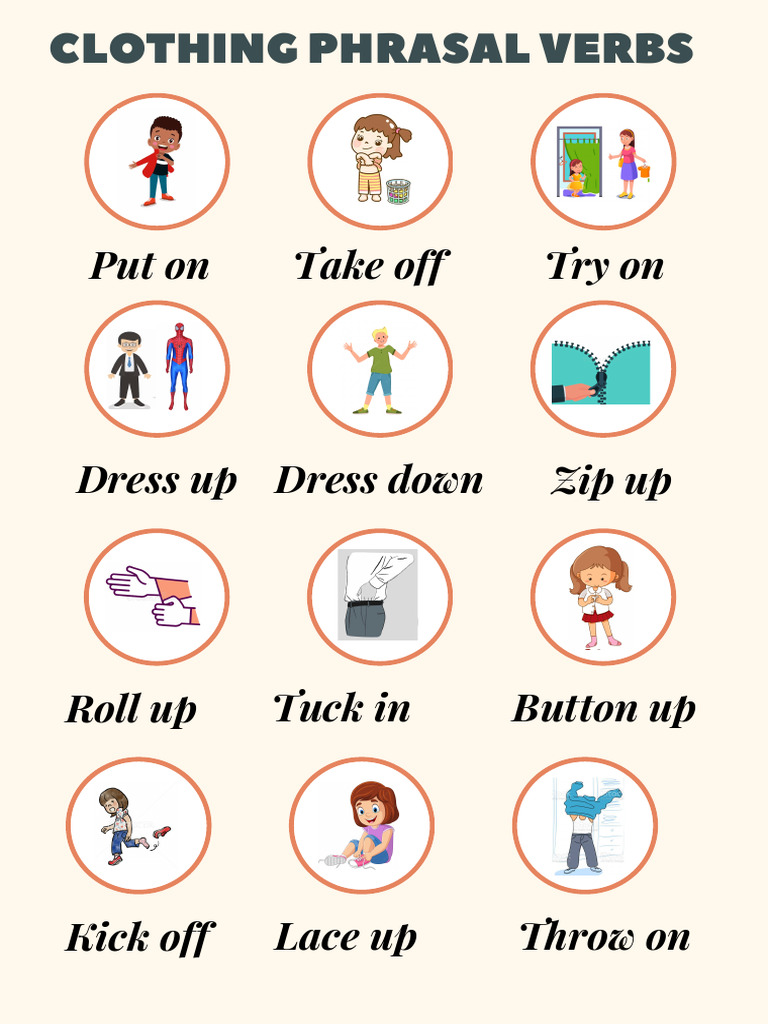 Clothing Phrasal Verbs 5th Grade | PDF