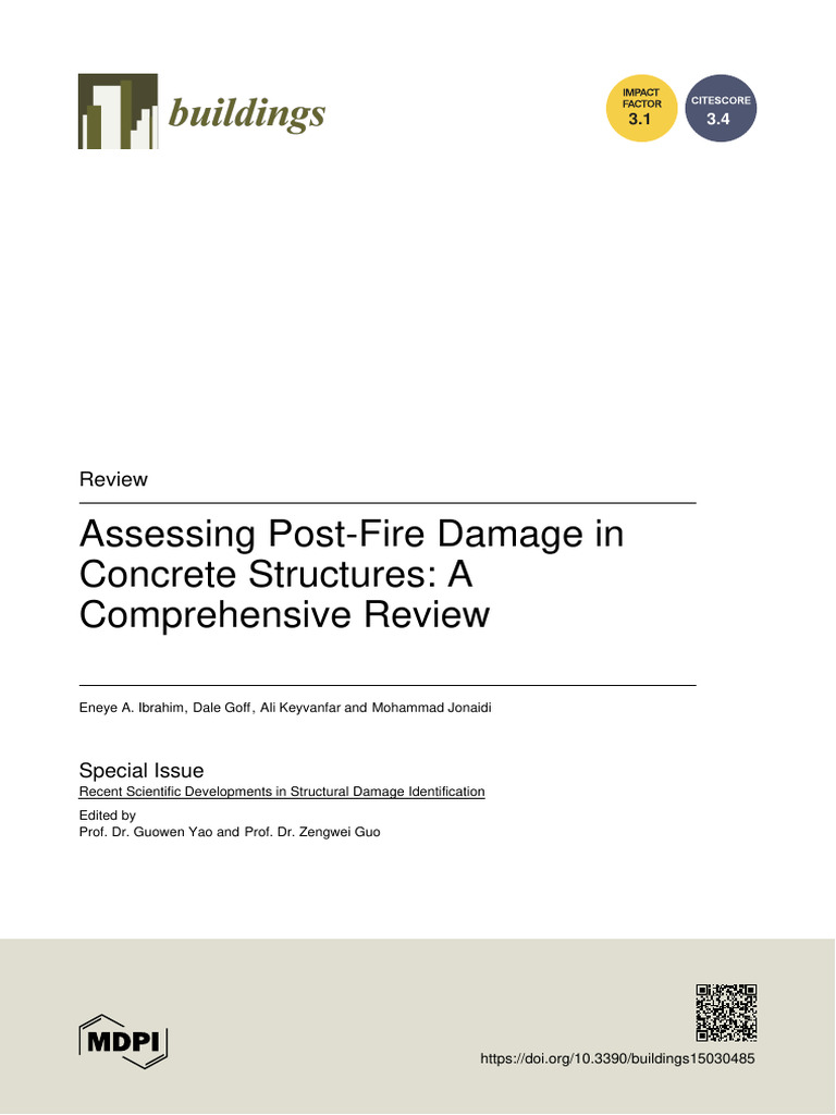 Buildings 15 00485 With Cover | PDF | Concrete | Evaluation