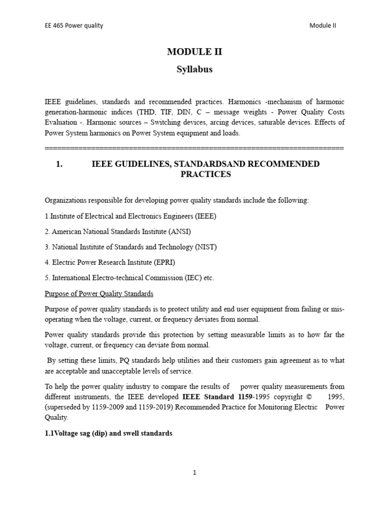 Power Quality Notes-Module 2 | PDF | Power Inverter | Rectifier