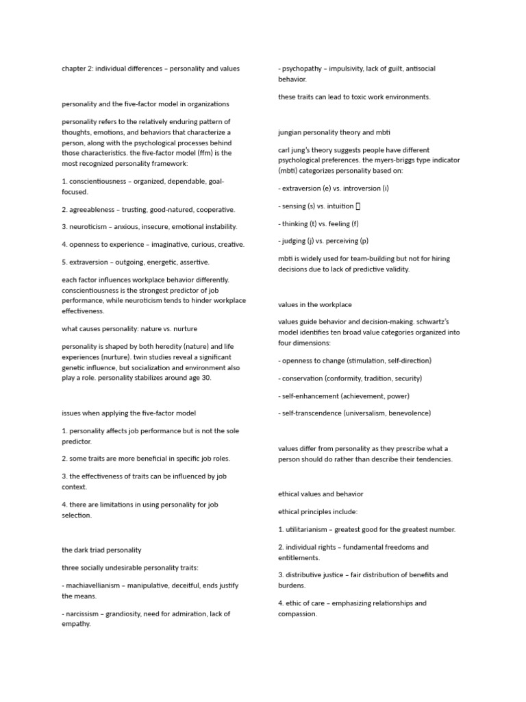 chapter 2 - BA (human behavior) | PDF | Extraversion And Introversion | Perception