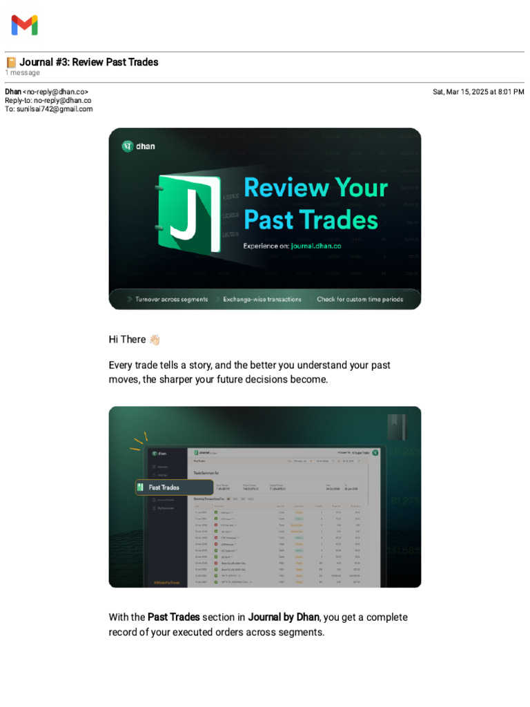 Gmail - ? Journal #3 - Review Past Trades | PDF