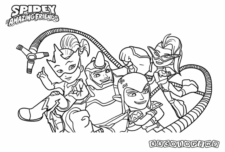 Spidey-And-His-Amazing-Friends-Coloring-Pages-2-scaled | PDF