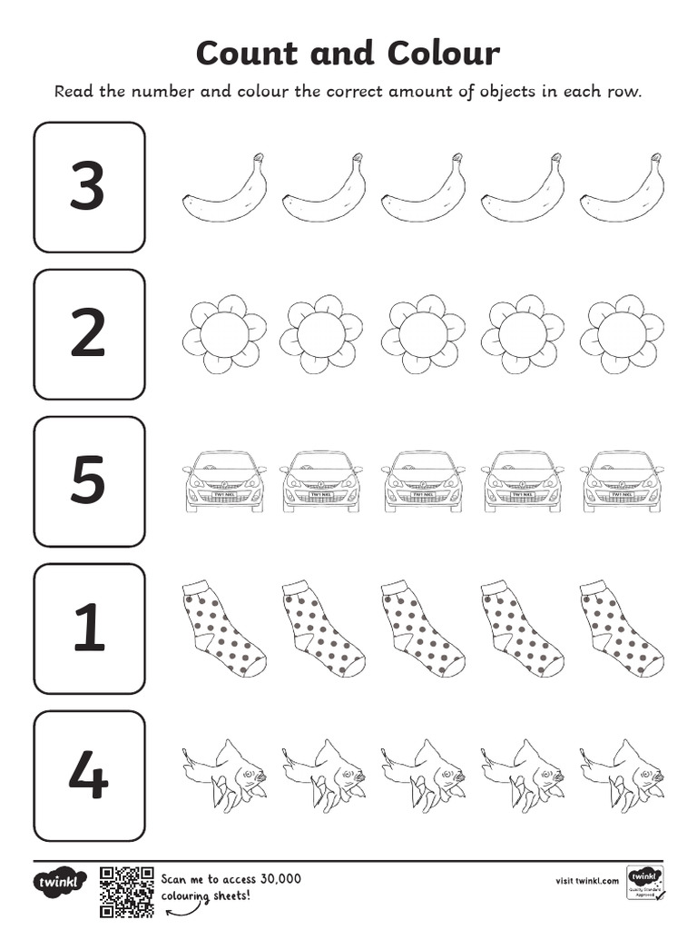 Count and Colour Activity Sheets | PDF