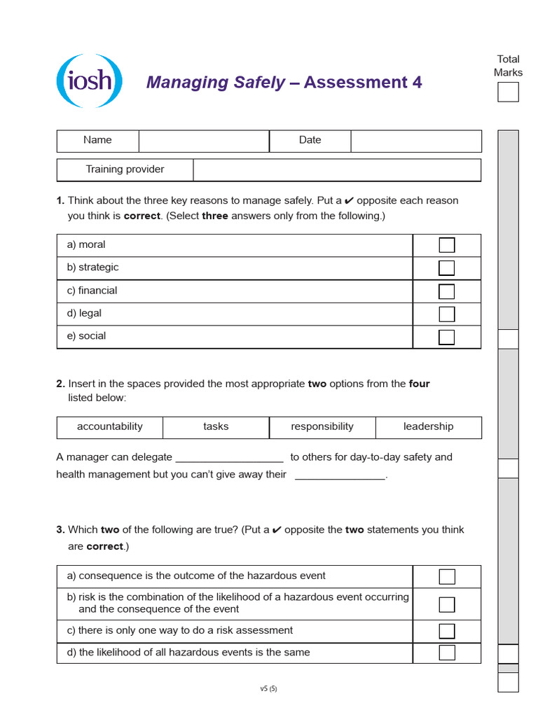 IOSH MS Paper (1) (Muhammad Faizan) | PDF | Risk | Occupational Safety ...