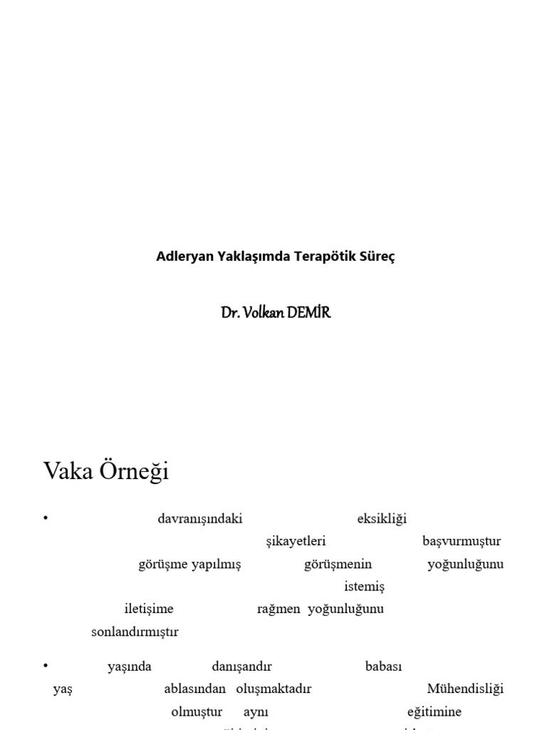 3 Ders Adlerian Terapi | PDF