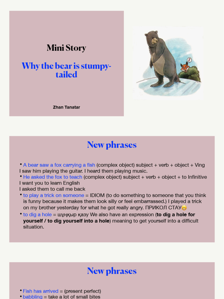 Why The Bear Is Stumpy Tailed | PDF