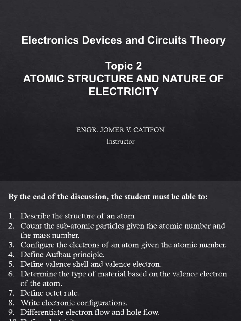 Elex1 Topic 2 Atomic Structure 1 | PDF