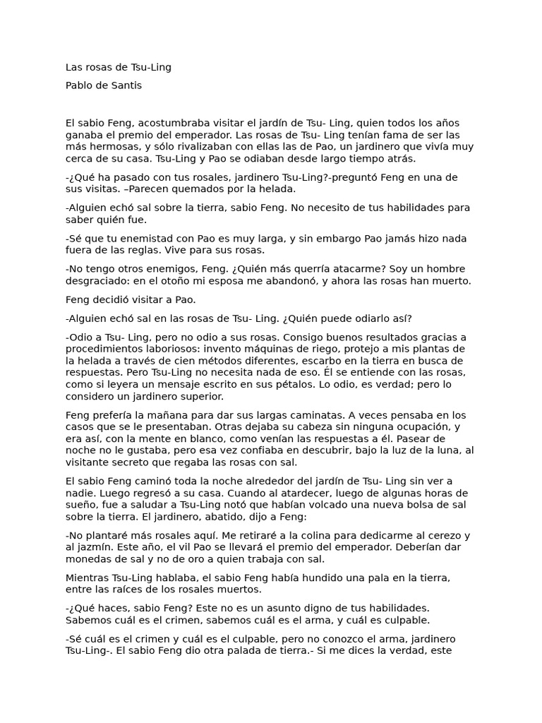 Las rosas de Tsu-Ling y su legado | PDF