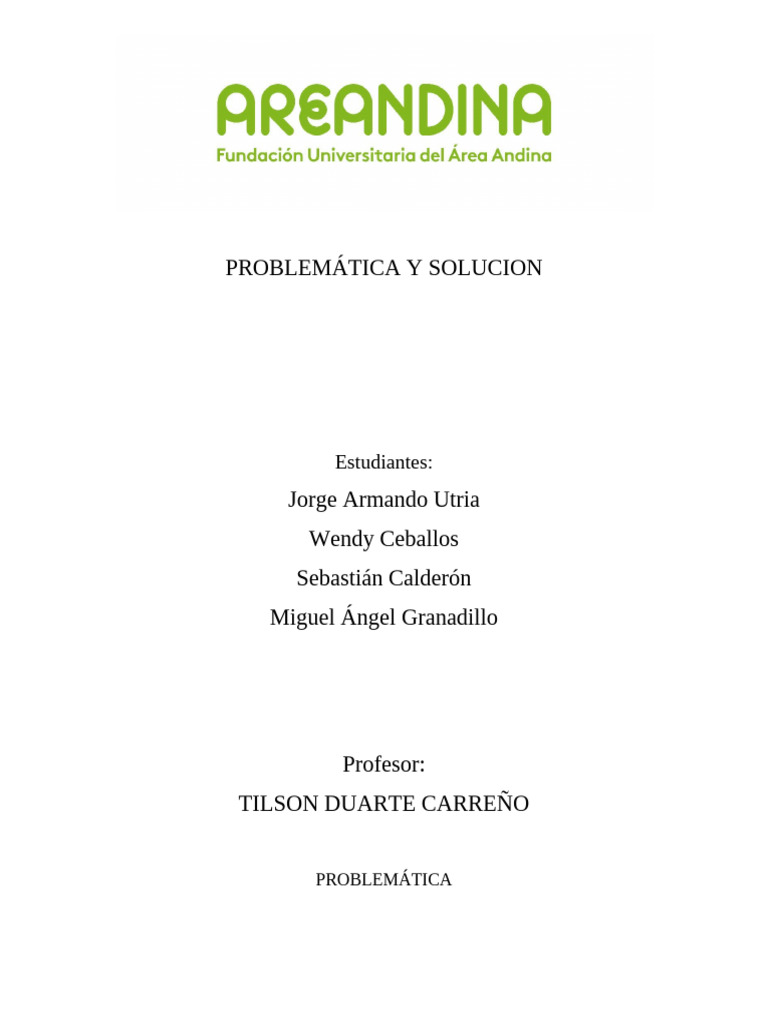 Problemática y Solucion | PDF | Agua