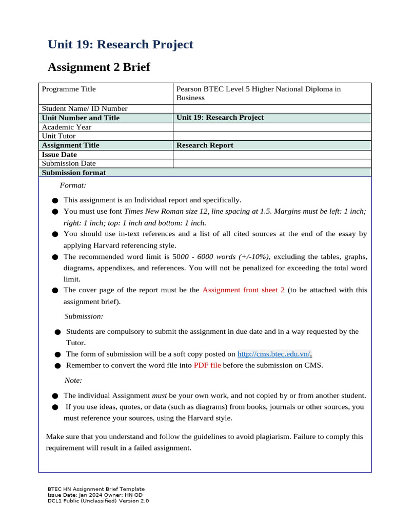 Unit 19 - Assignment Brief 2 | PDF | Methodology | Procedural Knowledge