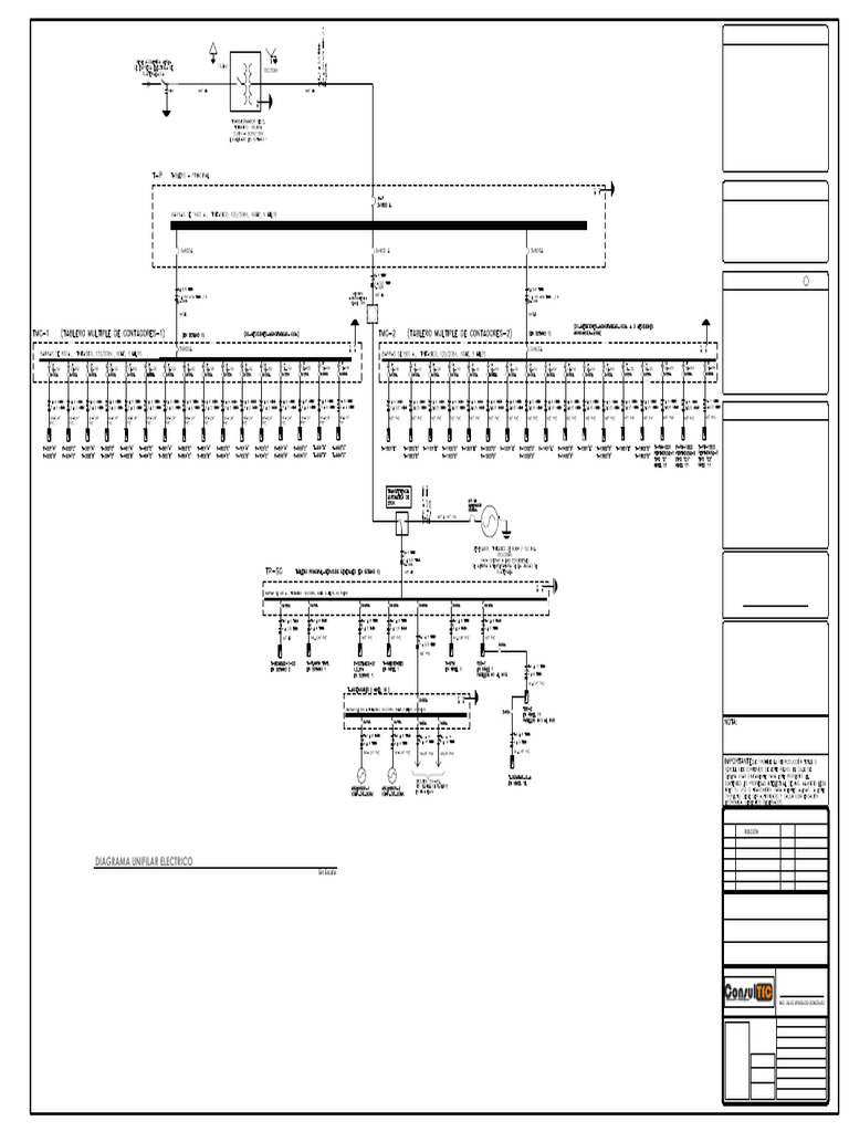 IE-01 Diagrama Unifilara Electrico Vertic | PDF