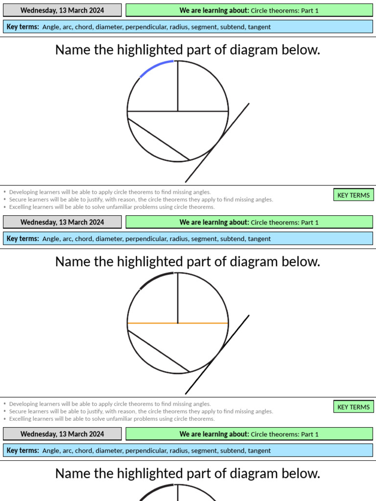 Circle Theorems Finding Missing Angles Pdf Circle Perpendicular