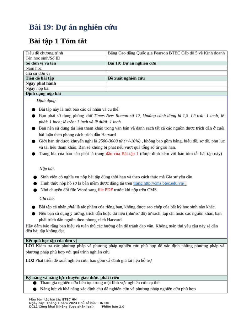 Unit 19 - Assignment Brief 1 Nè | PDF