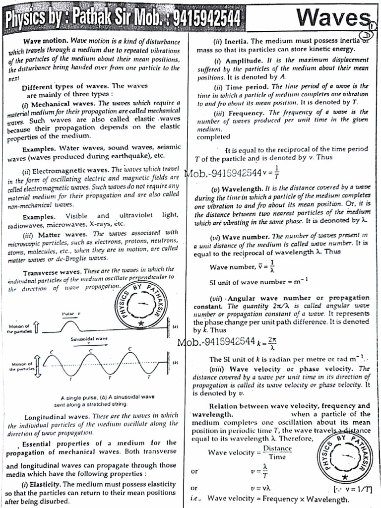 Waves Notes | PDF